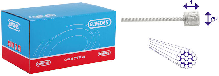 Câble de Vitesse Intérieur Elvedes 3000mm Inox ø1.1mm N-écrous (blister ...